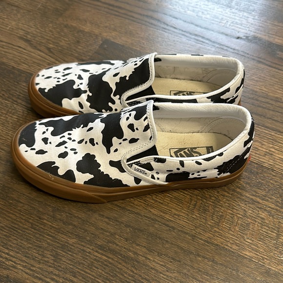 Vans | Shoes | Cow Print Slip On Vans With Gum Rubber | Poshmark